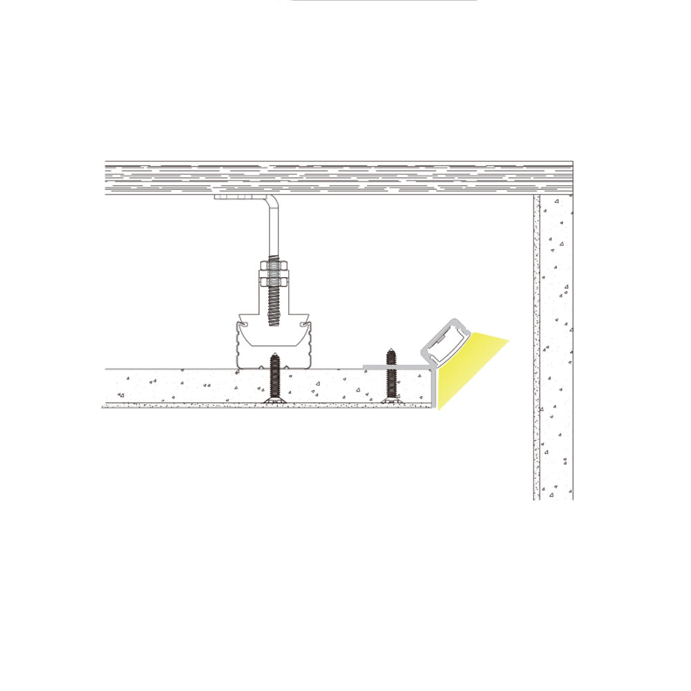 36*30mm Architectural Plaster Drywall LED Strip Diffuser Aluminum Chan ...