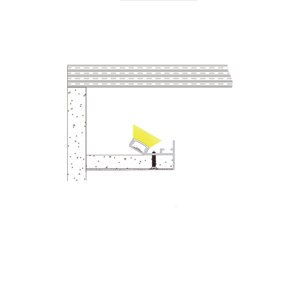 40*26mm Architectural Drywall LED Strip Diffuser Aluminum Channel Prof ...