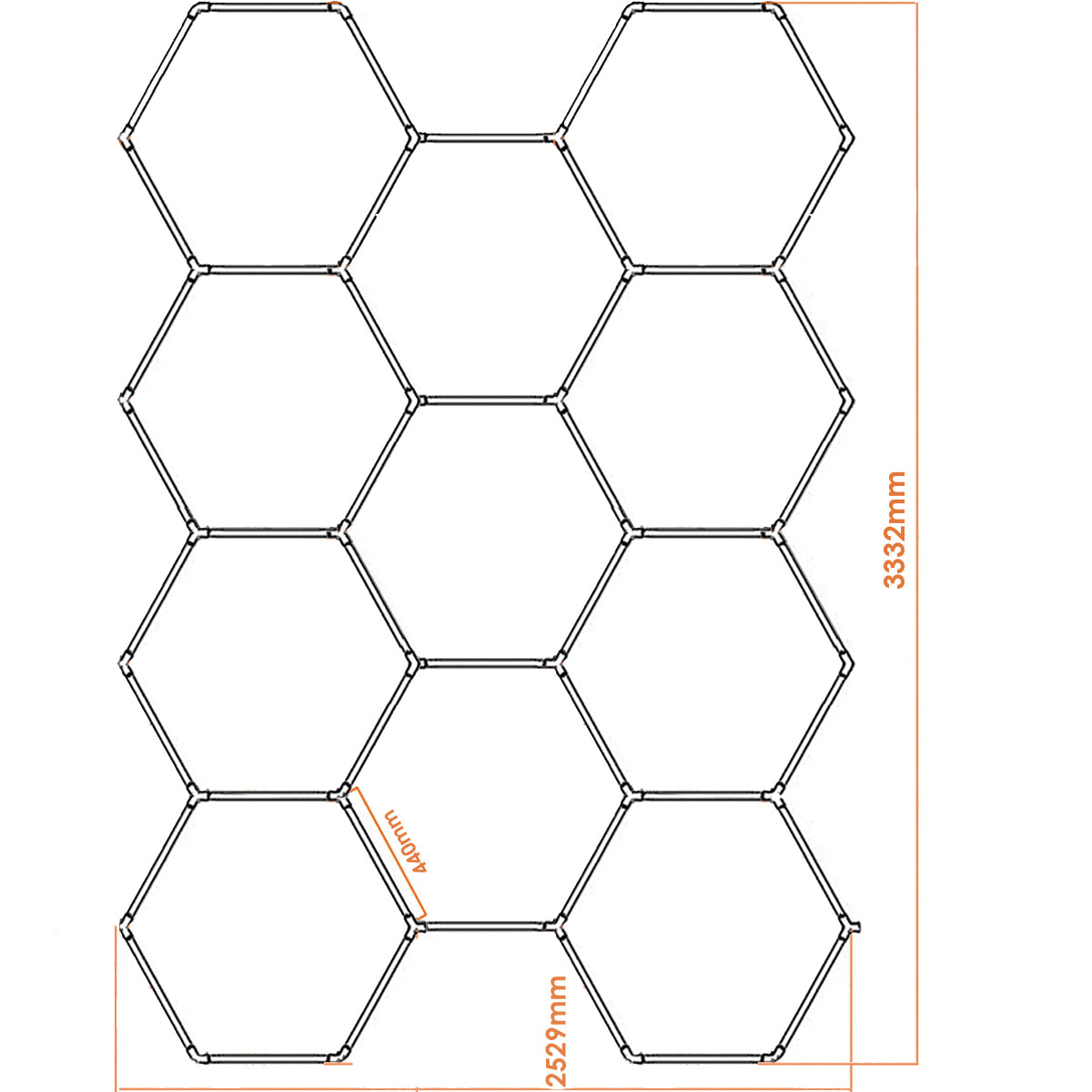 LED Garage Hex Grid Light for Auto Detailing Honeycomb Hexagon Ceiling ...