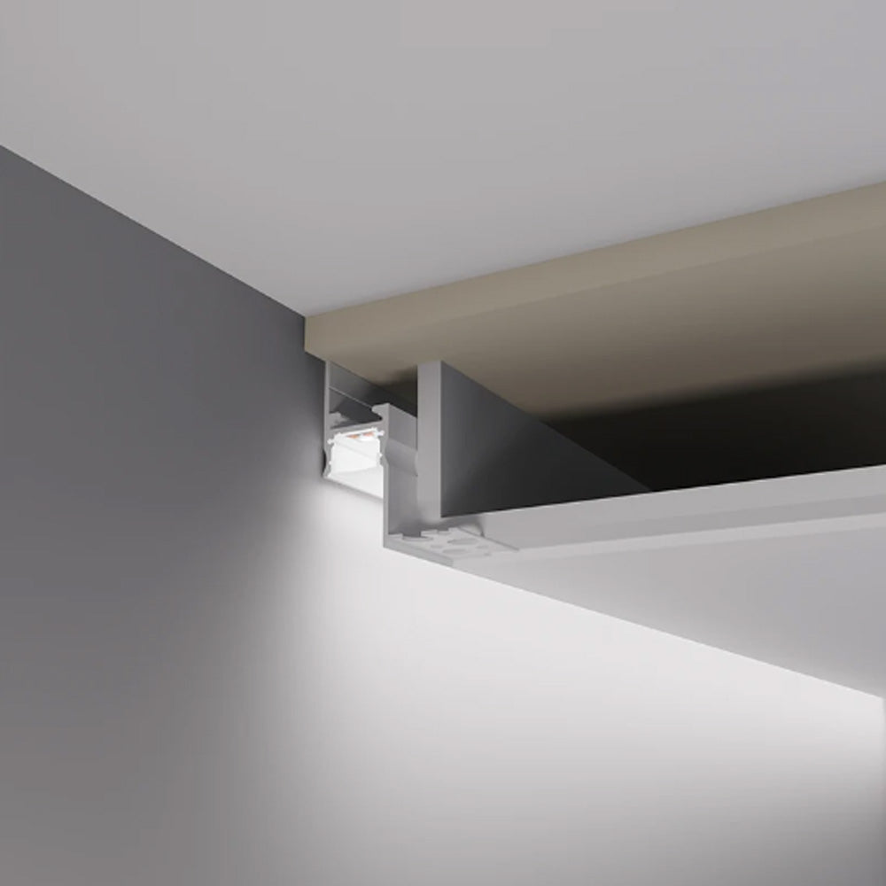 51*41mm Ceiling Wall Edge Lit LED Plaster Profile Drywall Plaster Led ...