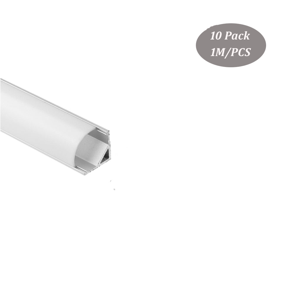 16*16mm V Shape Corner LED Aluminum Profile Channel With Milky Diffuse ...